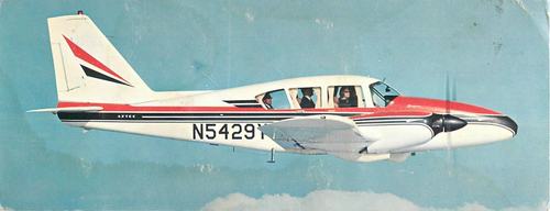 Piper Aztec C Twin-Engine Airplane Vintage Long Postcard | eBay