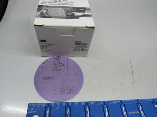 3M 360L CLEAN SANDING HOOK-IT DISCS #20822 3" DIAMETER GRADE P240 (100 ...