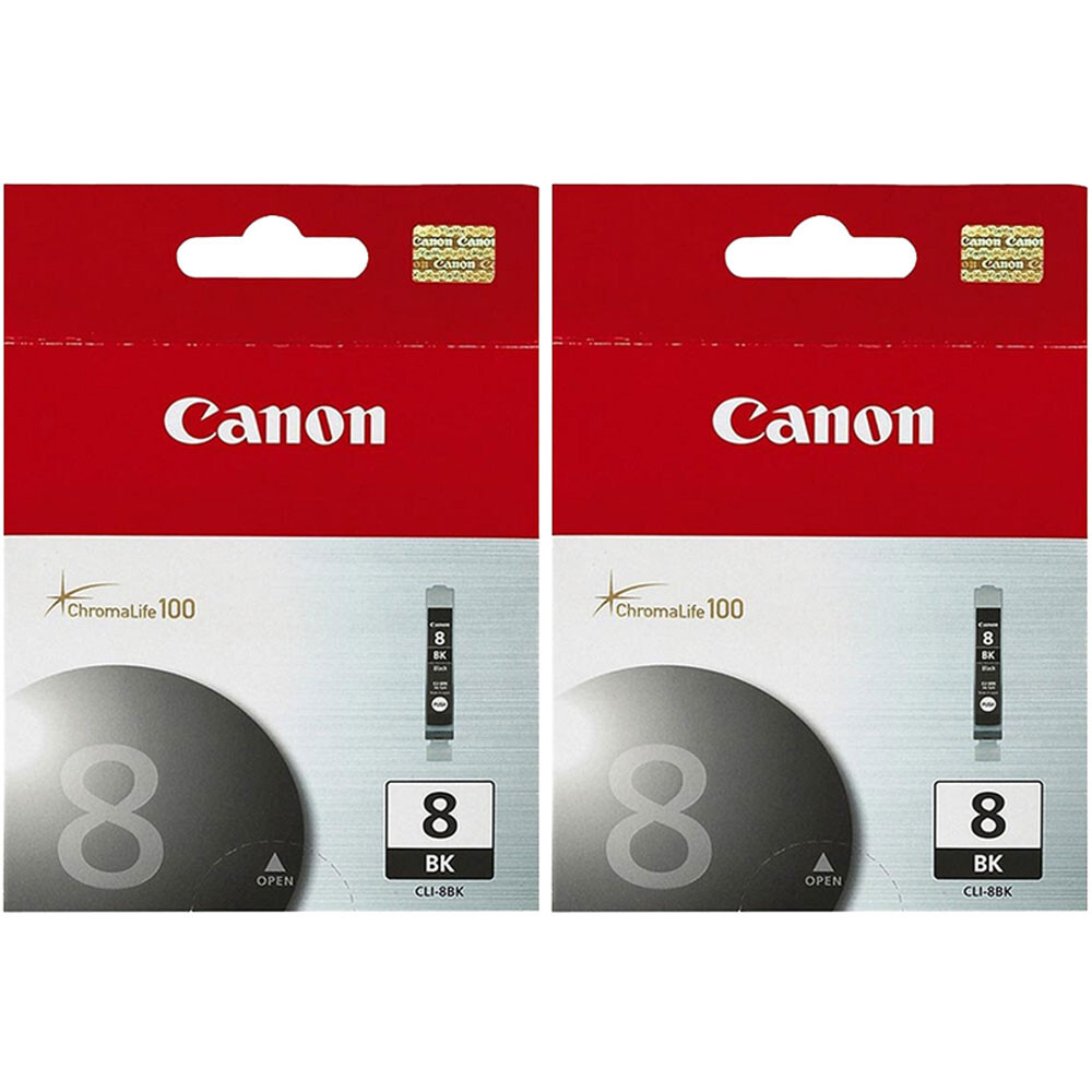 2PK GENUINE Canon CLI-8 Black Ink Cartridge for PIXMA iP3300 iP3500 ...