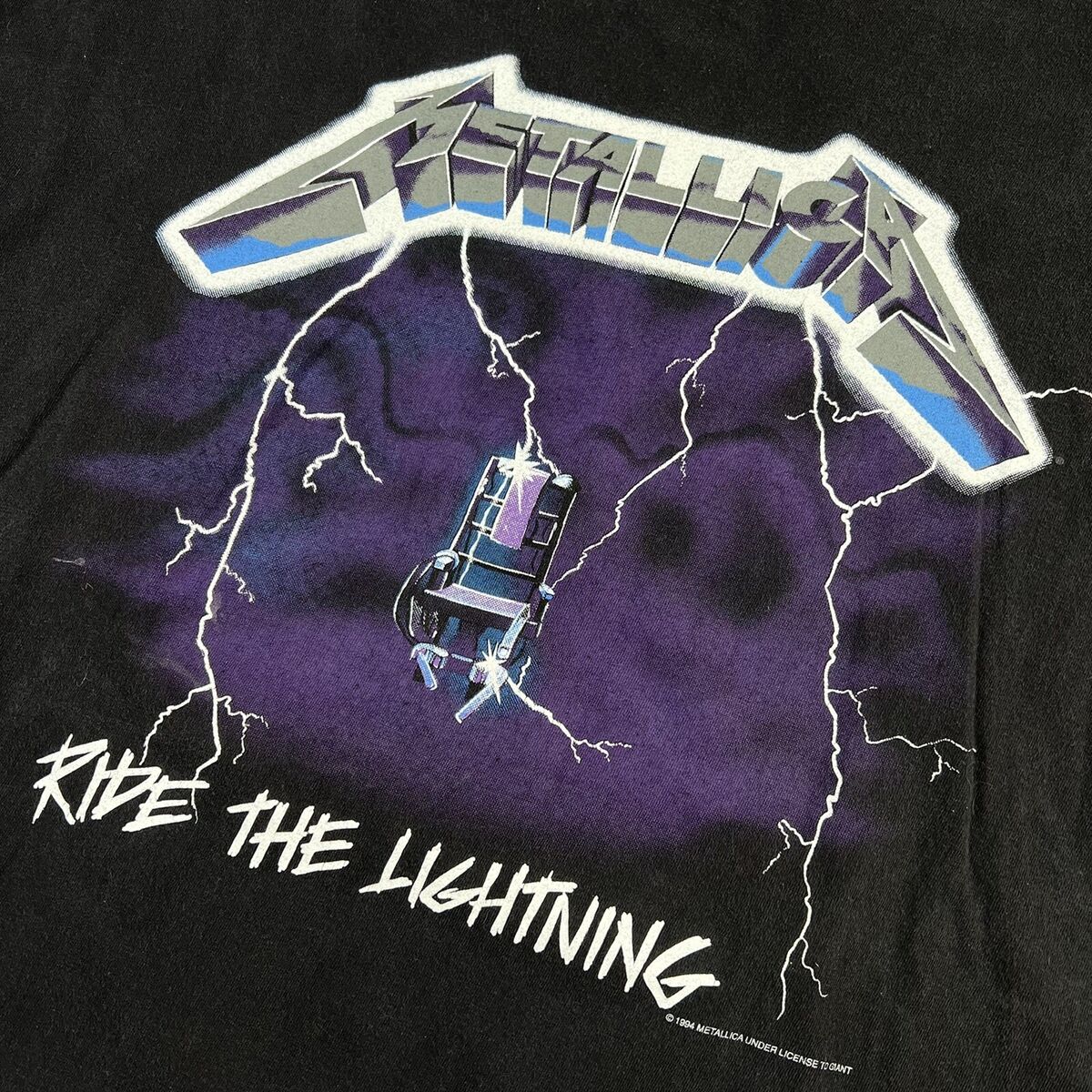 Vintage 1994 Metallica Ride The Lightning Band T-Shirt Giant Vintage 1994 Metallica Ride The Lightning Band T-Shirt Giant
