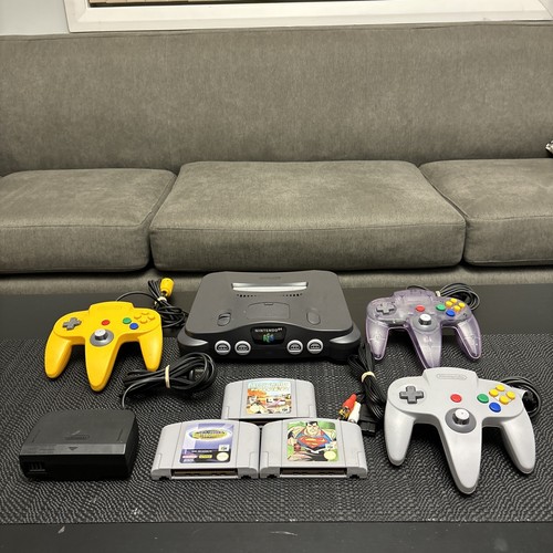 NINTENDO 64 GAME CONSOLE COMPLETE WITH 3 CONTROLS + 3 GAMES | eBay