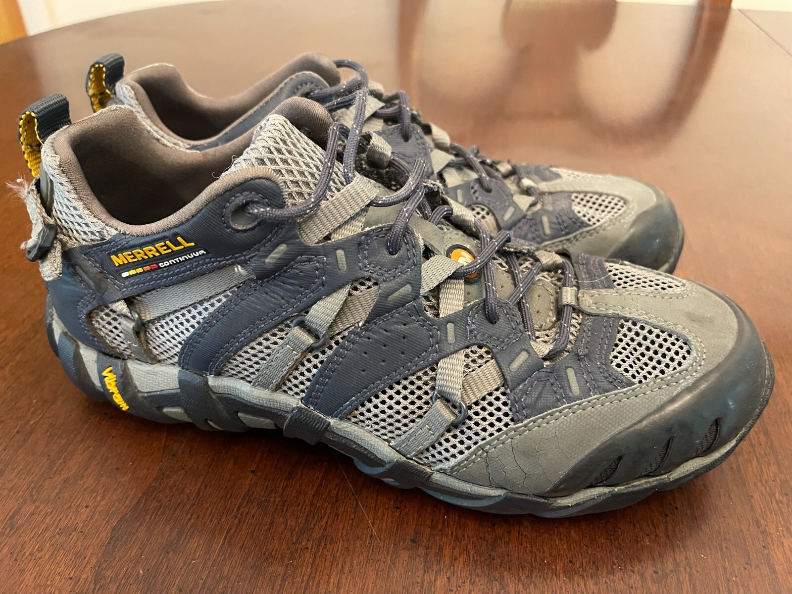 Merrell Moab Continuum Vibram Gray Hiking Shoes Lace-… - Gem