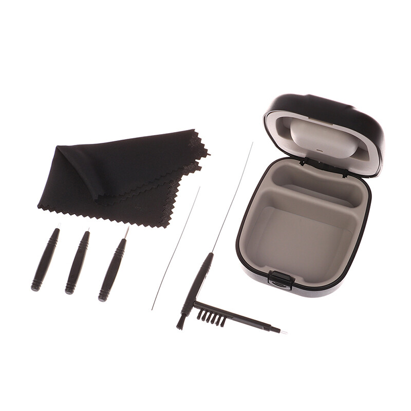 8Pcs Hearing Aid Cleaning Kit Brush Vent Cleaner Wire Magne Wax Loop ...
