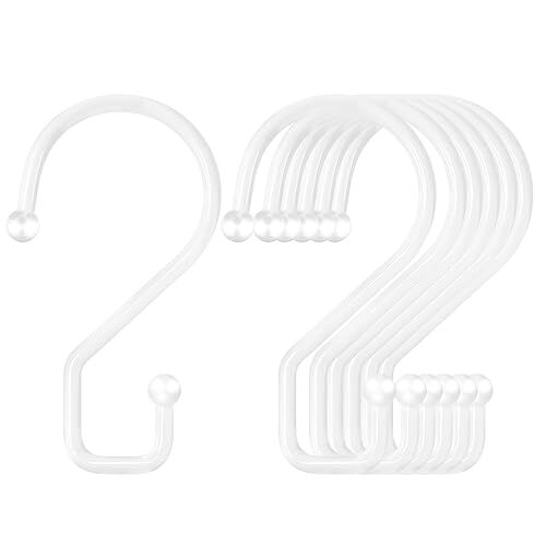 S Hooks Reversible White S Shaped Hooks 3 Inch Small Heavy Duty ...