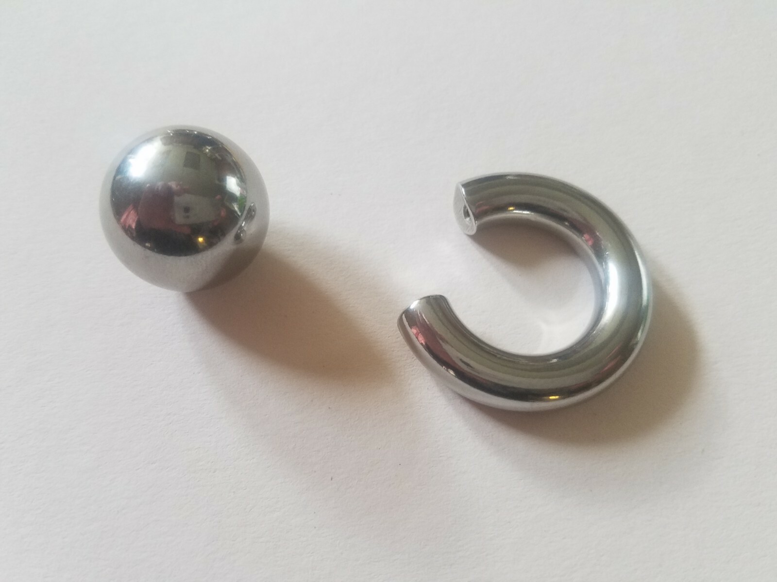 CUSTOM HEAVY GAUGE BCR CBR PRINCE ALBERT RING 10MM X 19MM+22MM SCREW IN ...