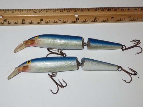 Lot of 2 Rapala Jointed Broke Back Minnow J13 Crankbait Lures - BLUE | eBay