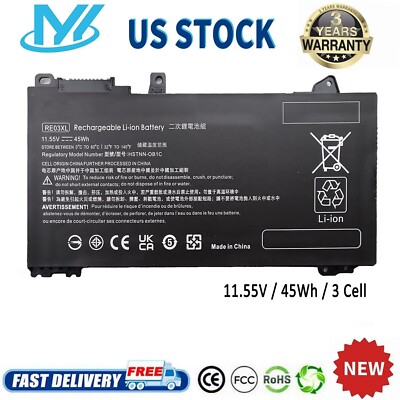 RE03XL Battery For HP ProBook 430 G6 440 G6 445 G6 455R G6 450 G7 HSTNN ...