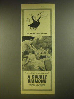 1955 Double Diamond Ale Ad - Sun, fun and Double Diamond | eBay