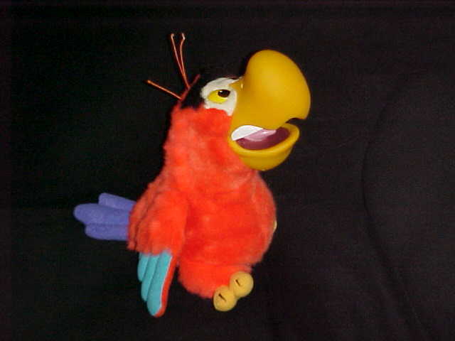 12" Disney LAGO Parrot Plush Puppet Toy With Rubber Beak Aladdin ...