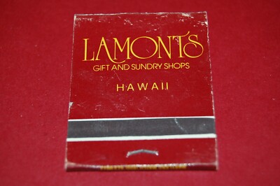 Lamonts Gift And Sundry Shops in Hawaii Vintage Full Unstruck Matchbook ...