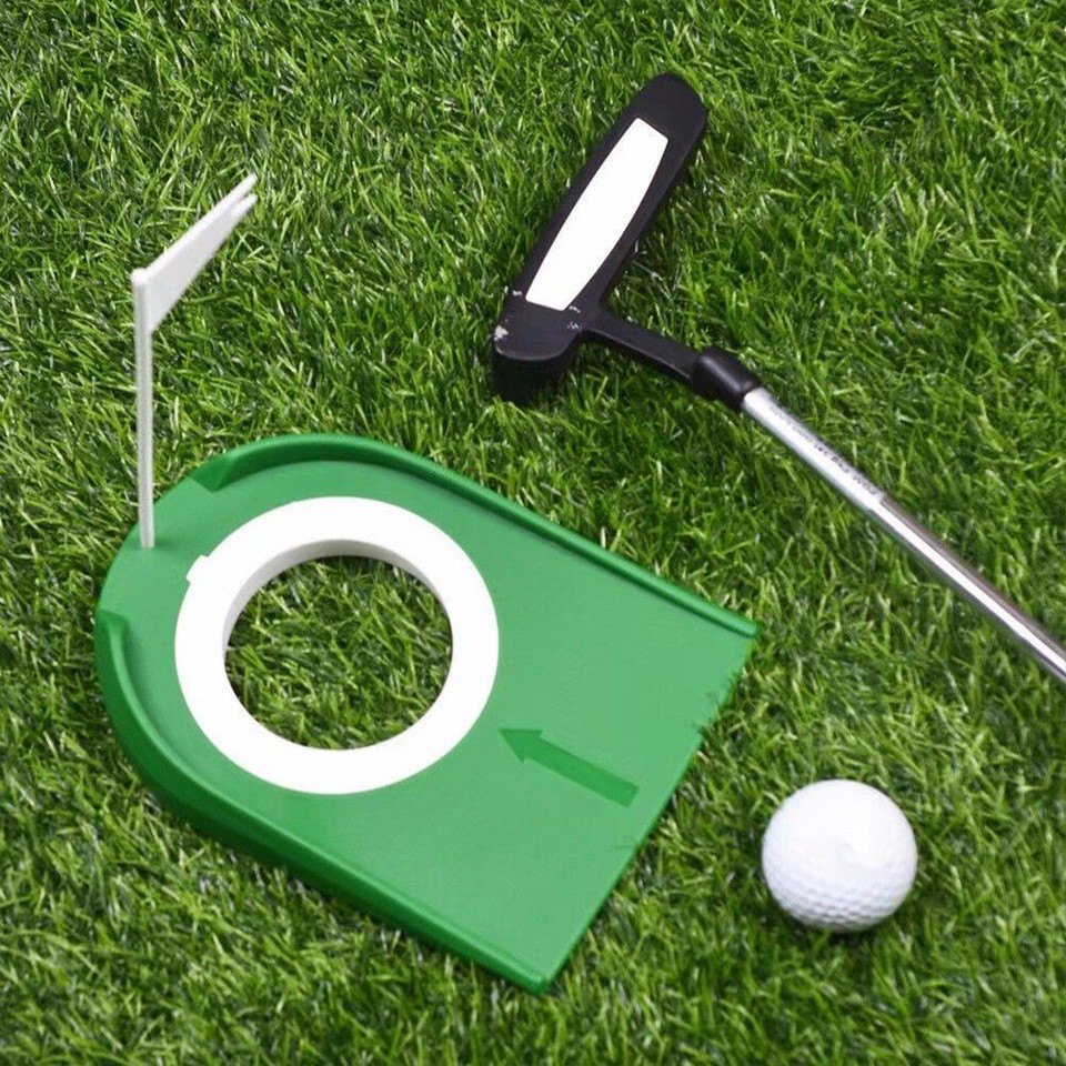 Golf Putting Cup Golf Training Putters Hole with Flag for Home Office ...