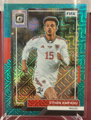 2022-23 Panini Donruss FIFA Ethan Ampadu #133 Optic Teal Mojo Prizm /49 ...