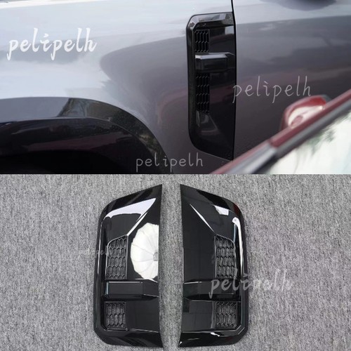 Glossy black Side Air Vent Trim Fender For Land Rover Defender 90 110 ...