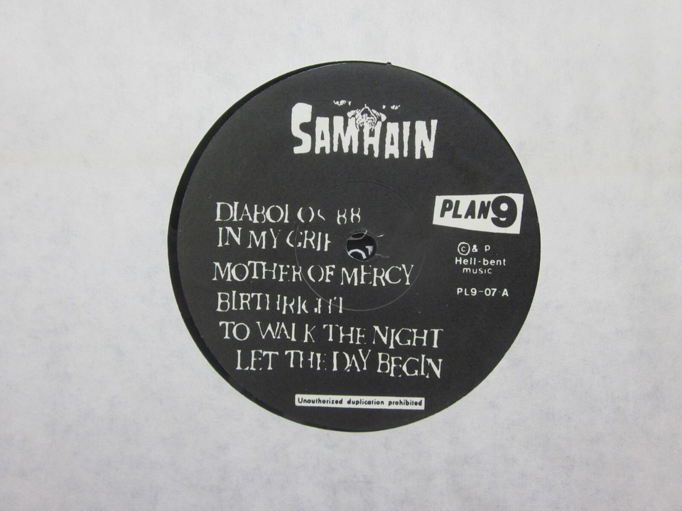 SAMHAIN III NOVEMBER-COMING FIRE DANZIG PUNK PLAN 9 1st PRESSING PL9 07 ...