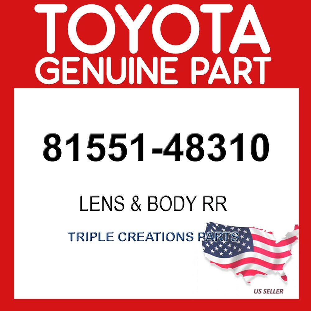 Toyota Genuine 8155148310 Lens & Body Rear Combination Lamp RH 81551 ...