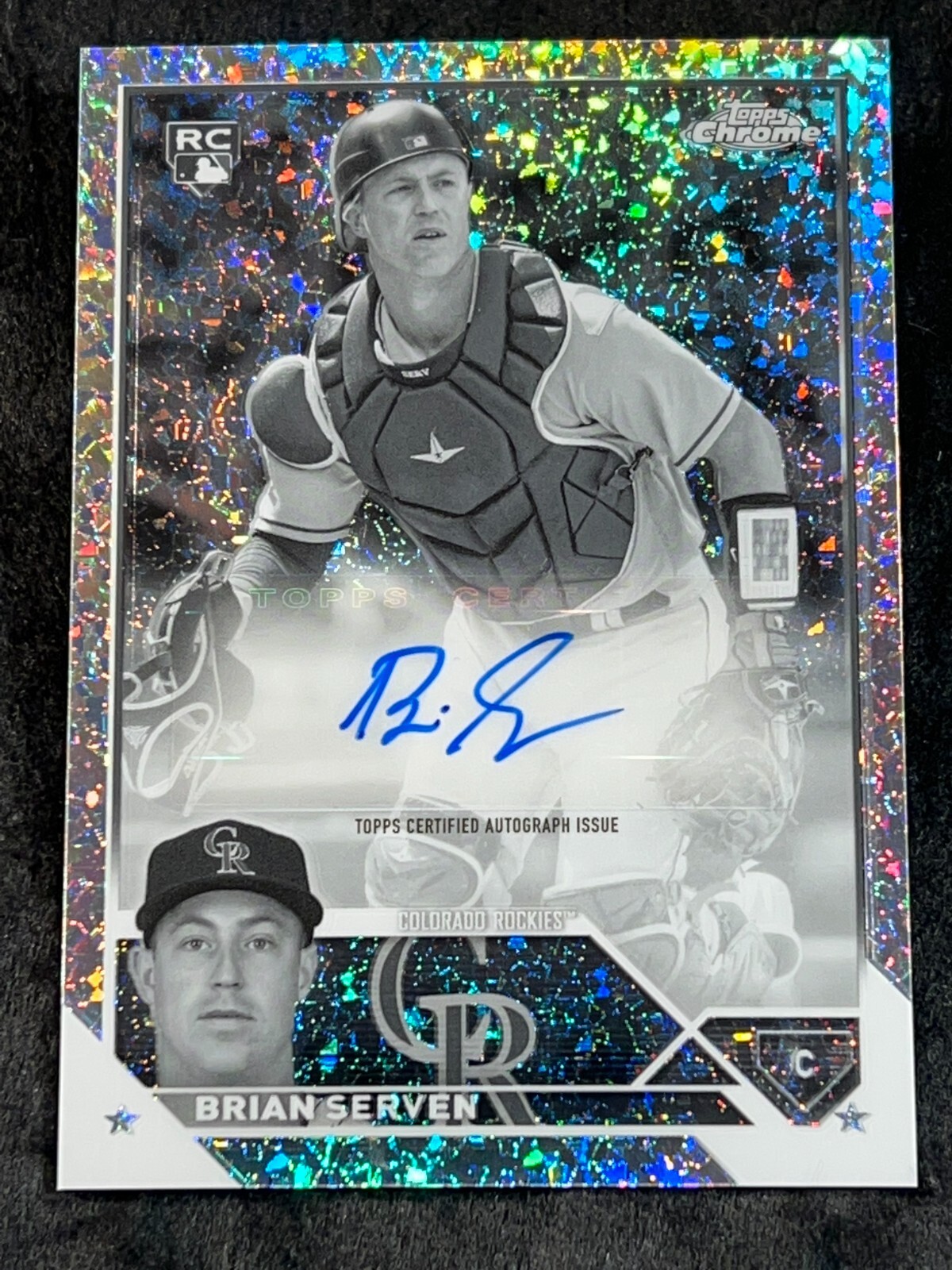 2023 Topps Chrome MINI DIAMOND REFRACTOR ROOKIE AUTO Brian Serven SSP ...