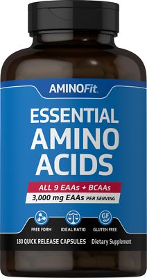 Amino Acid Supplement | 180 Capsules | AminoFit Complex | by Fitness ...