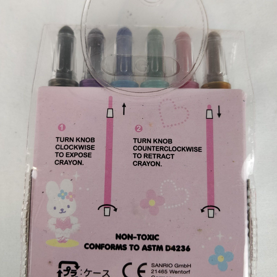 Sanrio Hello Kitty Crayon Set 12 Colors Twist-up 2008 Sealed New | eBay