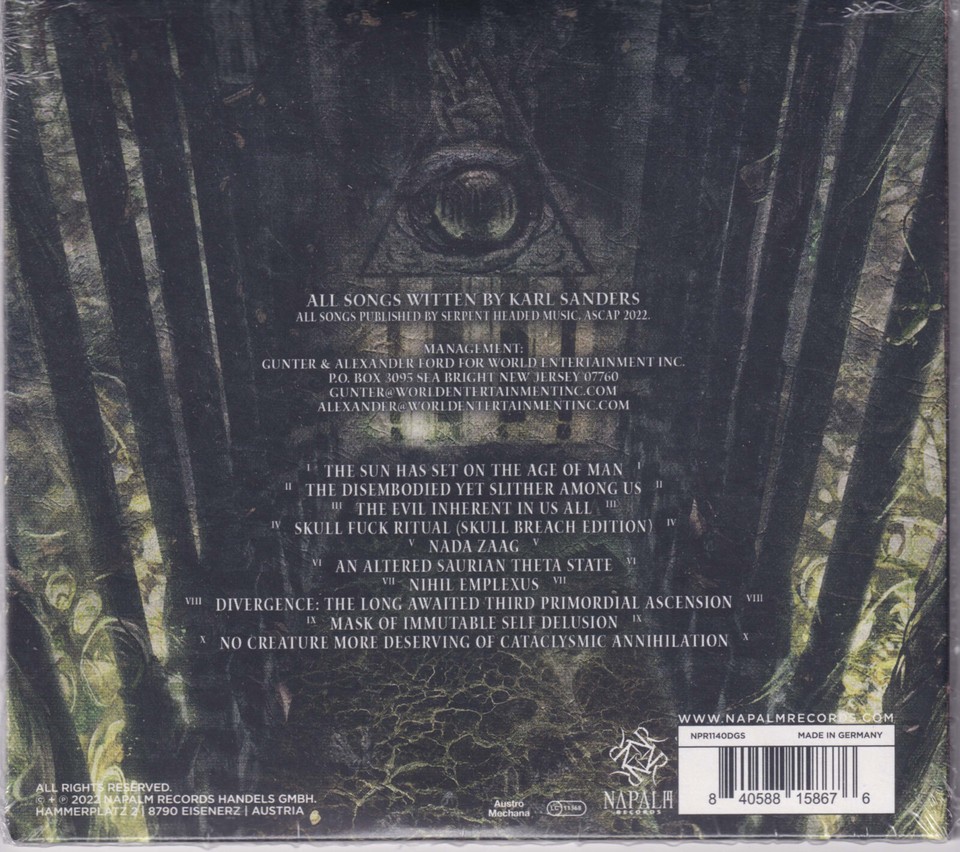 Karl Sanders 2022 CD - Saurian Apocalypse (Ltd Digisleeve) Nile ...