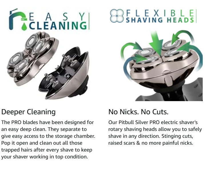 Skull Shaver Silver PRO Head Shaver for Men 4 Razor Trimmer Best Gift ...