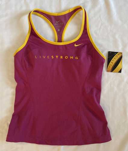NWT Nike Livestrong Racerback Athletic Running Tank Top Size Small Pink ...