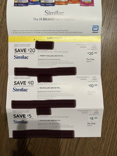 similac coupons checks $35 Exp 9/2025 | eBay