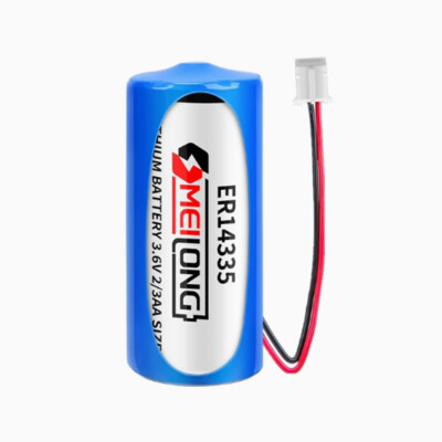 ER14335 1650mAh 3.6V 2/3AA Battery with 2.0 White Plug Non-rechargeable ...