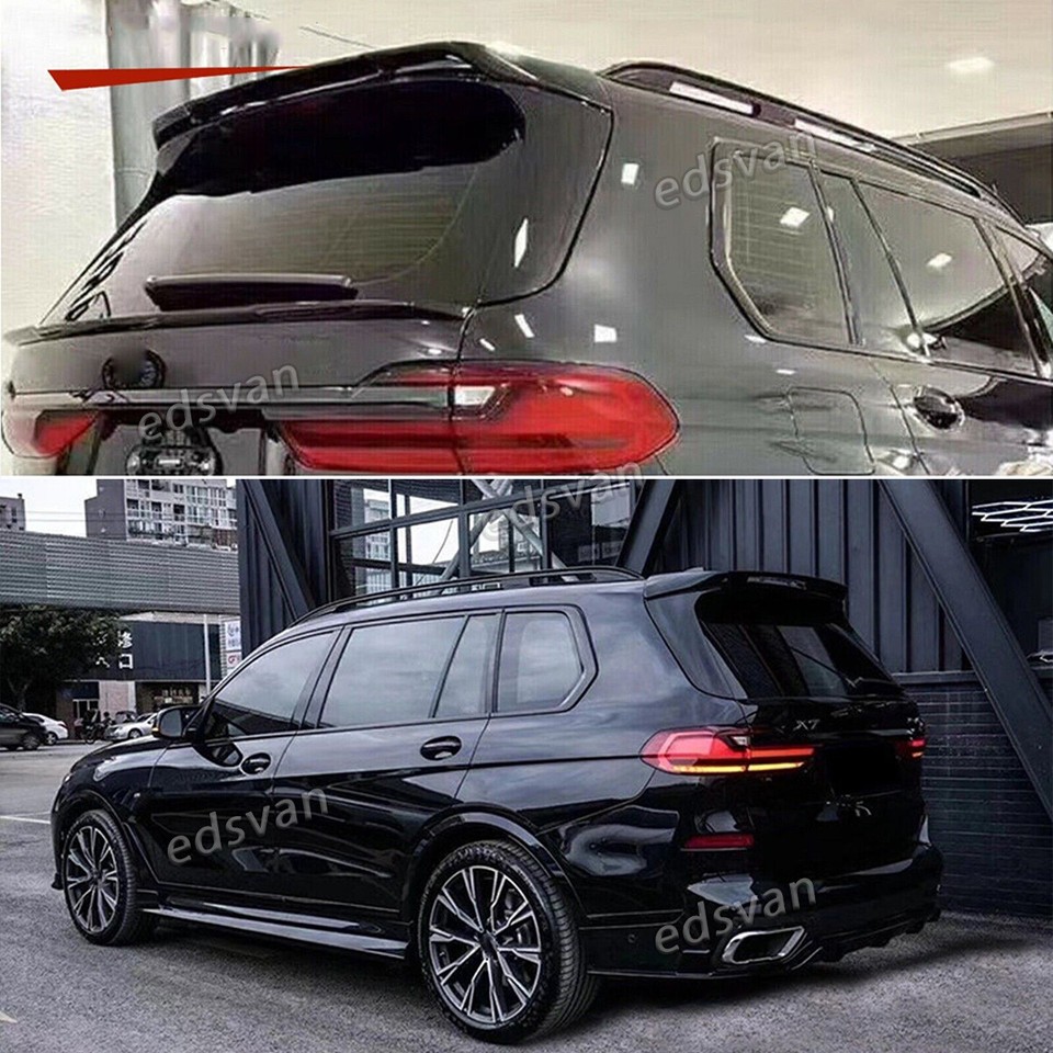Carbon Look Rear Roof Spoiler Lip Top Wing For BMW X7 G07 M Sport 2019 ...