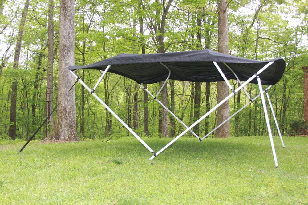 NEW VORTEX SQUARE TUBE FRAME 4 BOW PONTOON/DECK BOAT BIMINI TOP 8 ...