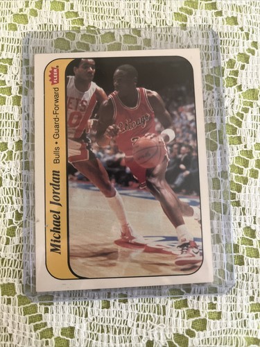 1986-87 Fleer Michael Jordan Rookie Card Sticker RC #8 Read.Has ...