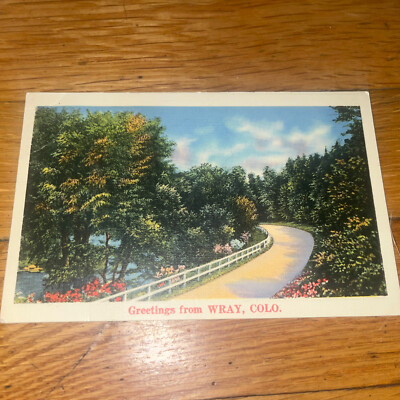 Linen Postcard Greetings From Wray Colorado. Mailed 1941 | eBay