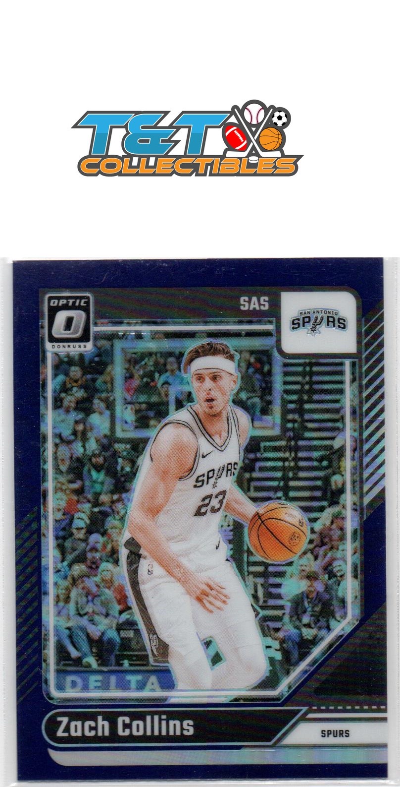 Zach Collins 2024-25 Donruss Optic Purple #204 San Antonio Spurs 78 ...