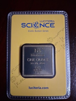 Rare 1oz Niobium Bar- Pure 99.9% Luciteria Science | eBay