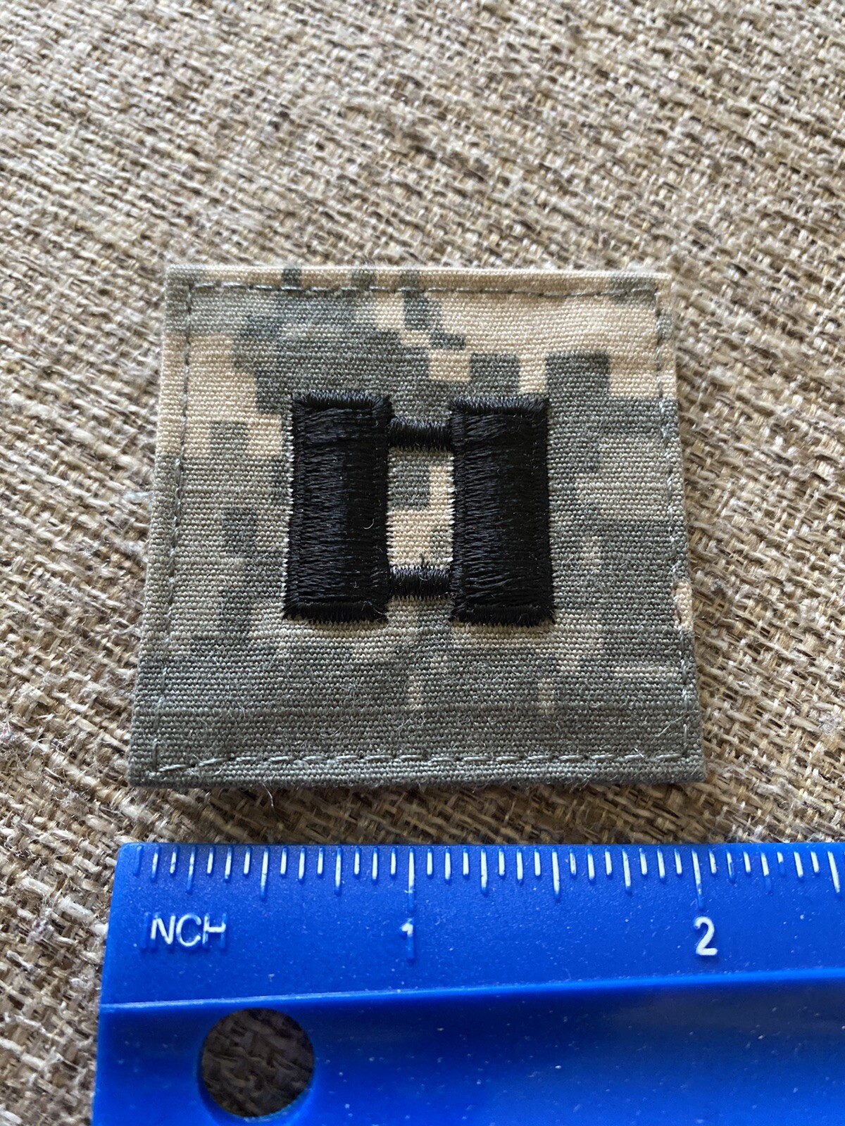 US Army Captain CPT O-3 Rank ACU Hook / Loop Pattern Military Patch ...