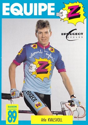 CYCLISME carte cycliste ATLE KVALSVOLL équipe Z 1989 GROUPE ZANNIER | eBay