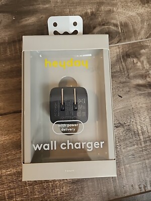 heyday™ Dual Port 25W USB-A and USB-C Wall Charger - Dusk Blue | eBay