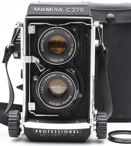 [NEAR MINT- w/Case] Mamiya C220 Pro TLR Film Camera Sekor 80mm f/3.7 ...