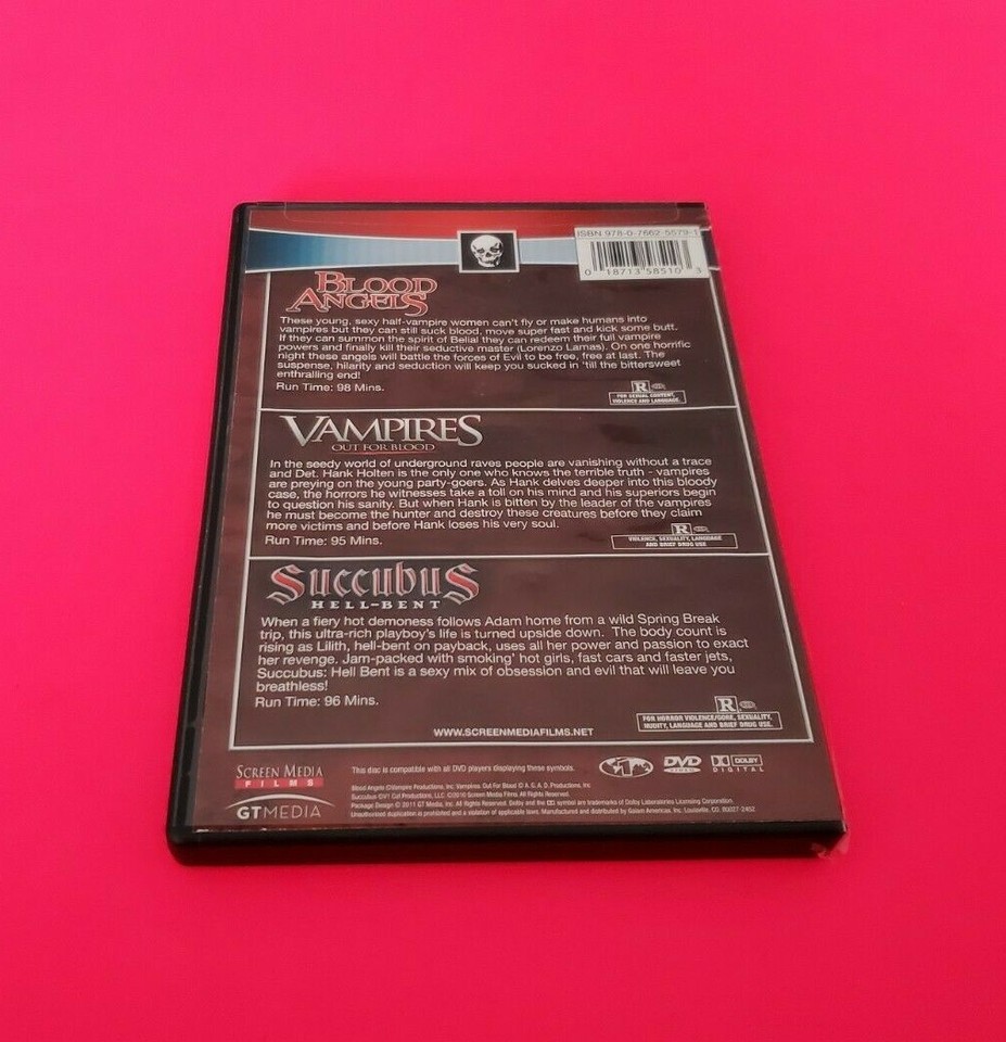 Vampire Themed Triple Feature DVD Blood Angels Vampires Succubus ...