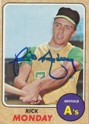 RICK MONDAY OAKLAND A'S SIGNED 1968 TOPPS CARD #282 | eBay