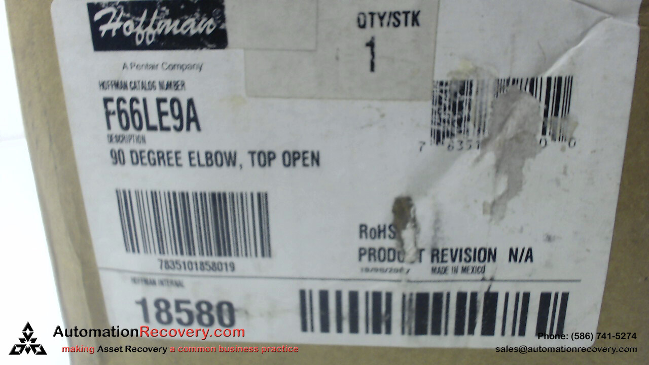 Hoffman F66LE9A 90 Degree Elbow Top Open Wireway 18580 for sale online ...