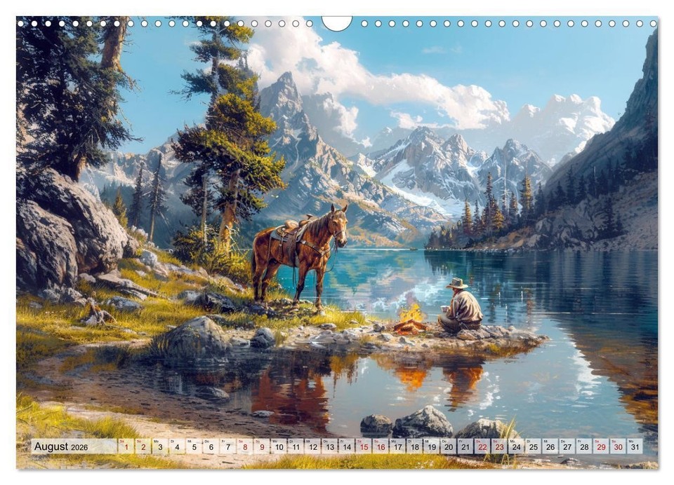 Pferde, Freiheit, Westernreiten (Wandkalender 2026 DIN A3 quer ...