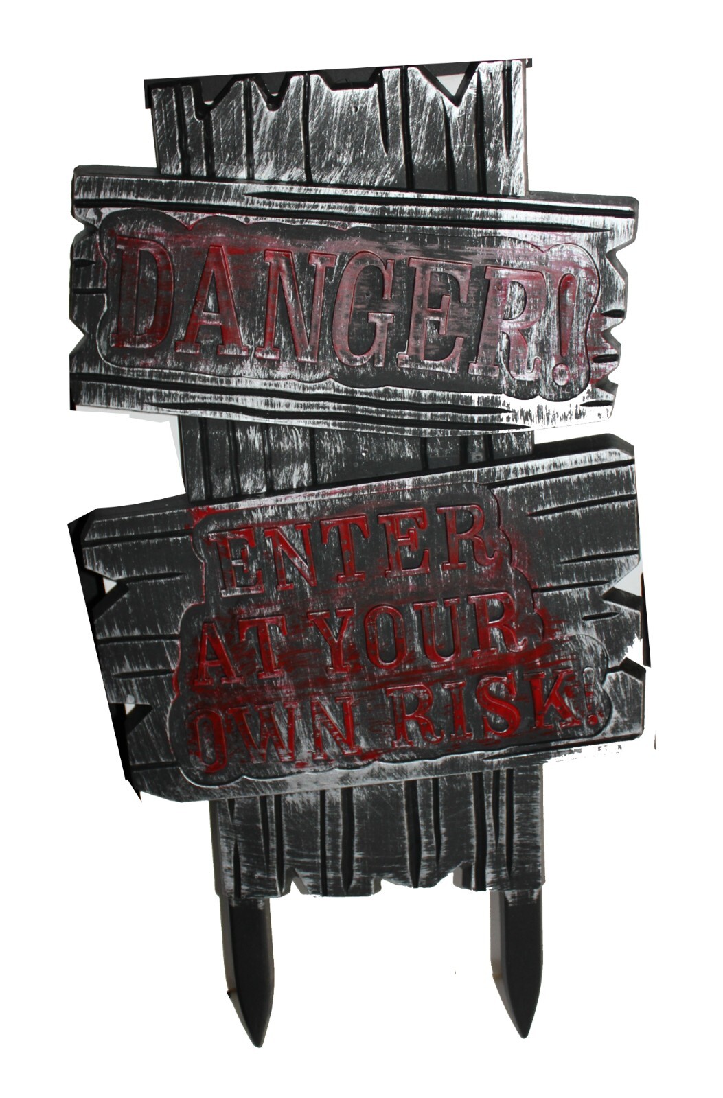 Set of 3 21" Asst. Halloween Sturdy Plastic Creepy Signs, Props ...