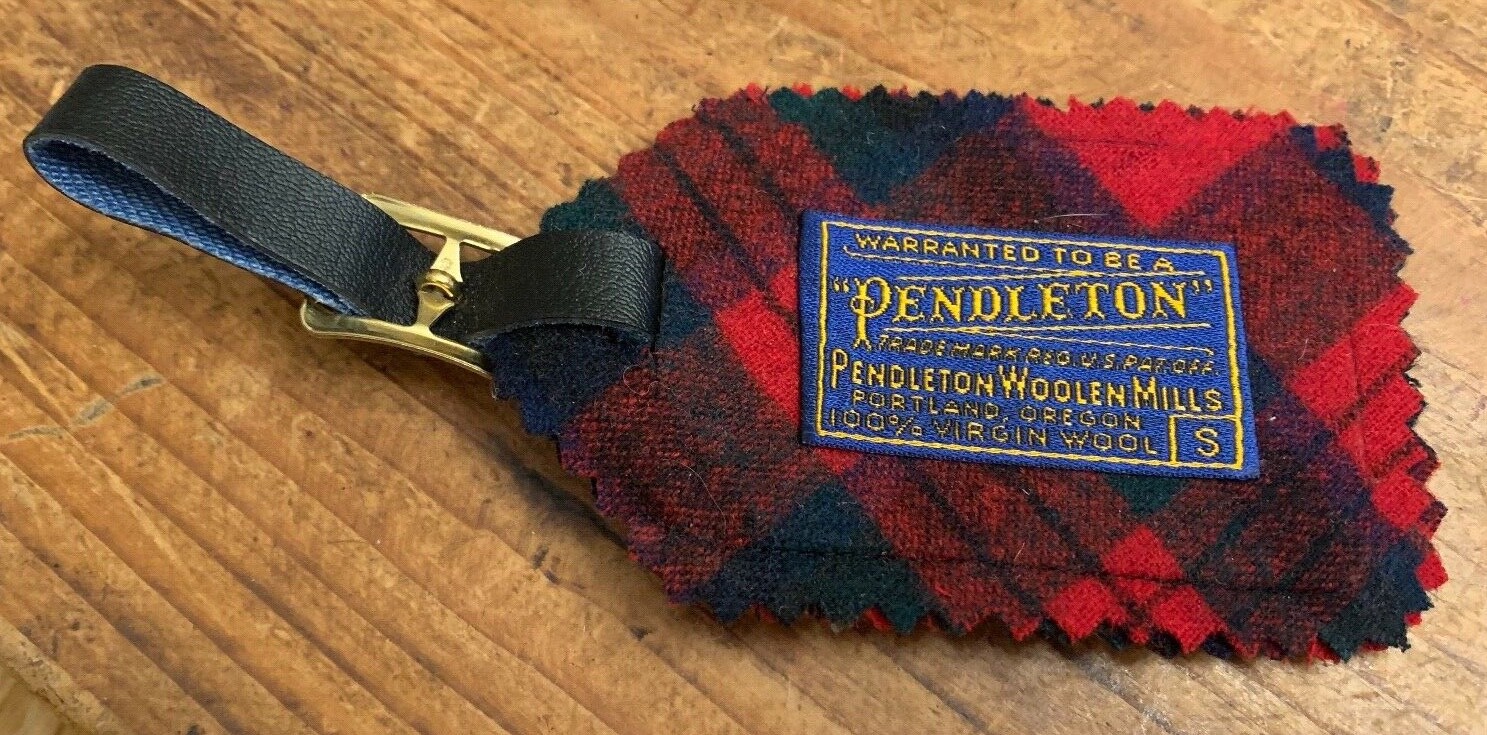 Vintage Pendleton Wool Red & Black Tartan Plaid Luggage Tag | eBay