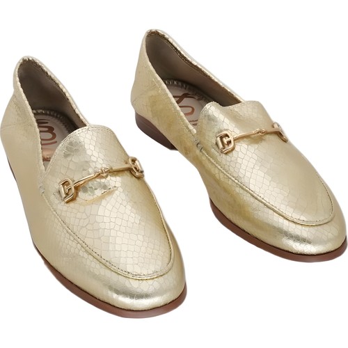 Sam Edelman Gold Snake-Effect Leather Loafers Women's Shoes Size 6 | eBay