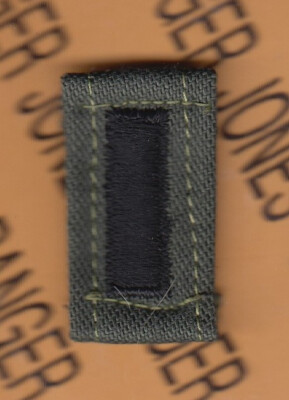 US ARMY Officer First Lieutenant 1LT 0-2 sewn ~1.25" OD BDU rank patch ...