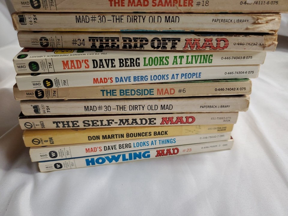 Lot of 17 MAD Magazine Paperbacks Signet Warner Books 1970's 75c Covers ...