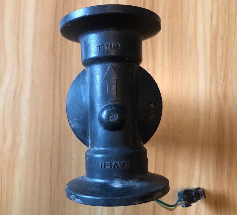 Used Raven 1 Inch Flanged Poly Control Valve - Tested See Video | eBay