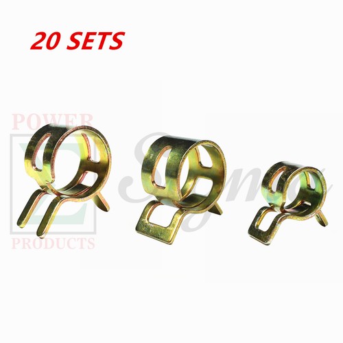 60 Fuel Line Hose Spring Clip Water Pipe Air Tube Clamp Fastener 9mm ...