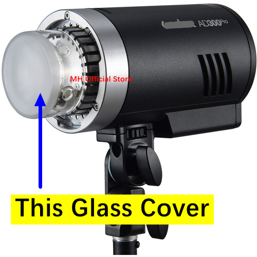 NEW For Godox AD300Pro AD300 Pro Flash Glass Dome Bulb Protective Cover ...