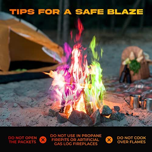 Fire Color Changing Packets Fire Pit 4 Pack - Perfect for Any Campfire ...